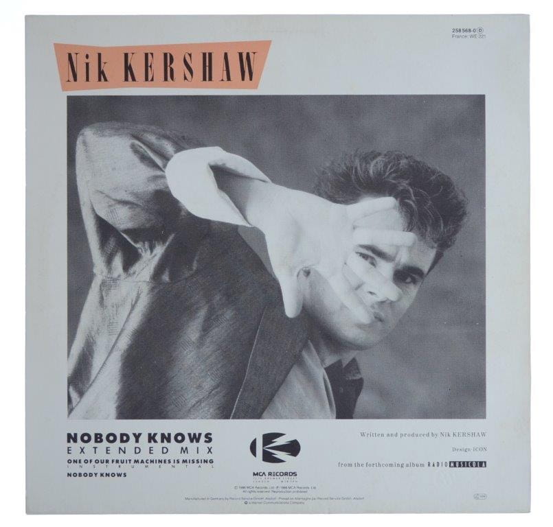 Płyta winylowa: Nik Kershaw - Nobody Knows (Extended Mix)